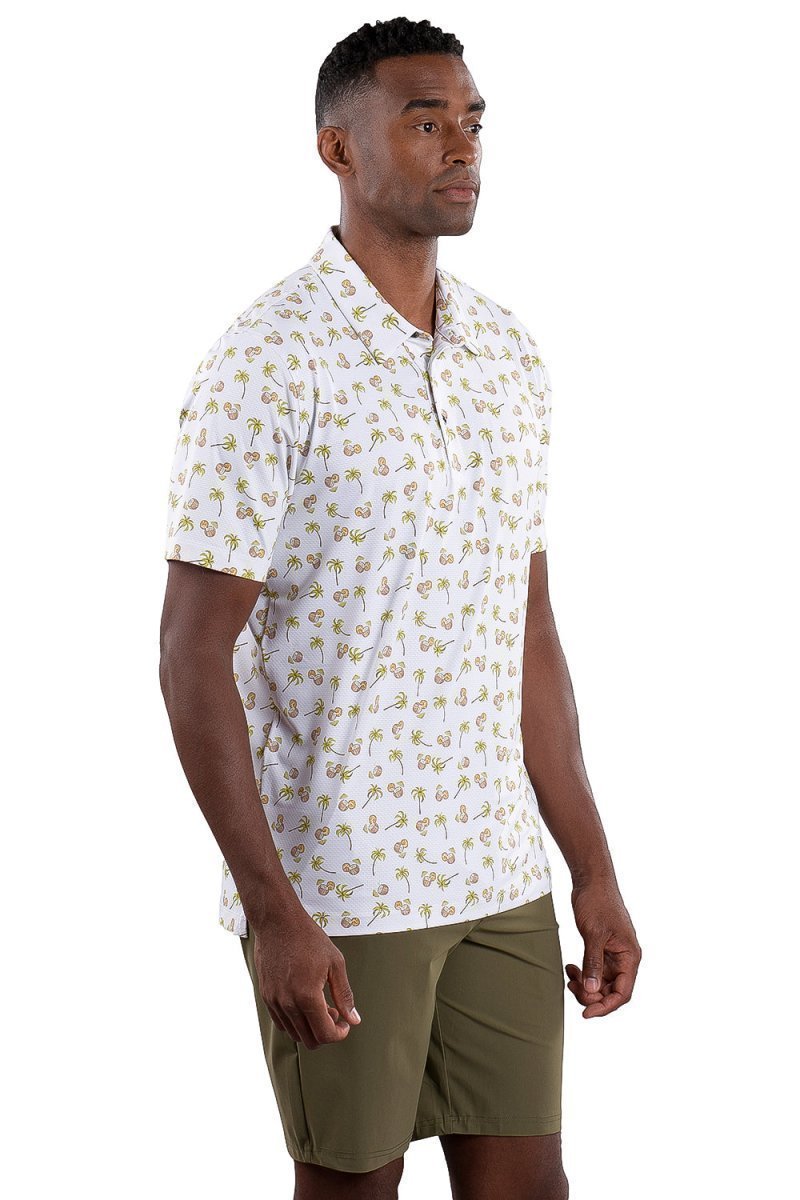 Men's Golf TRUE | Toby Polo Palm Tree Print | Covel